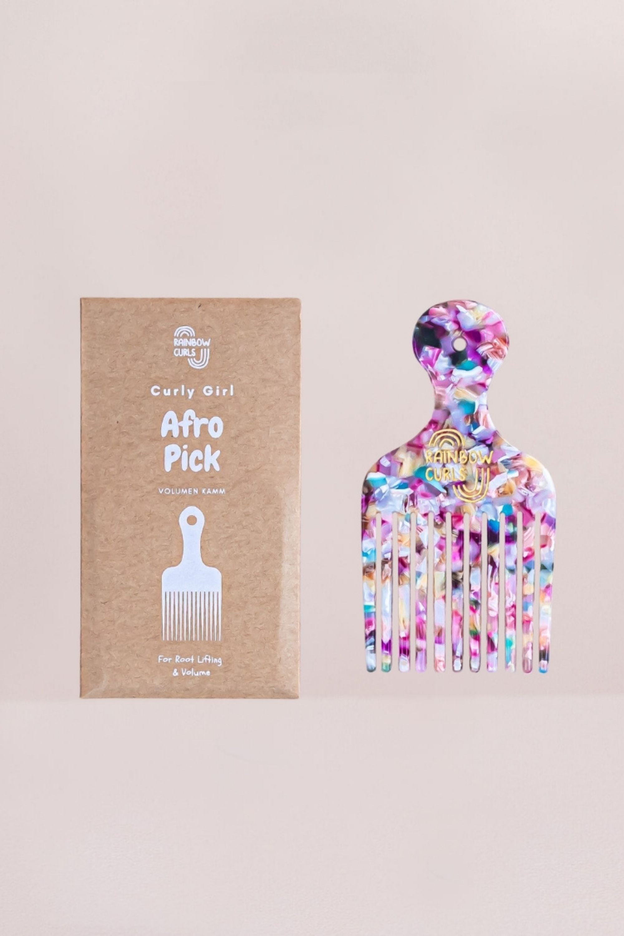 Rainbow Curls | Afro Pick (various colors)